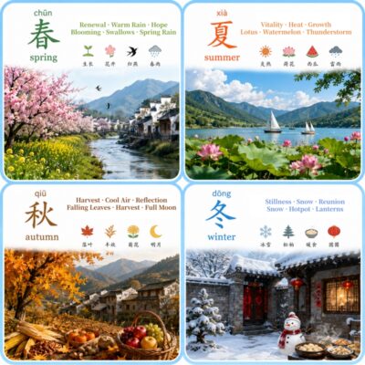 Four Seasons in Chinese: A Guide to Vocabulary, 24 Solar Terms, and ...